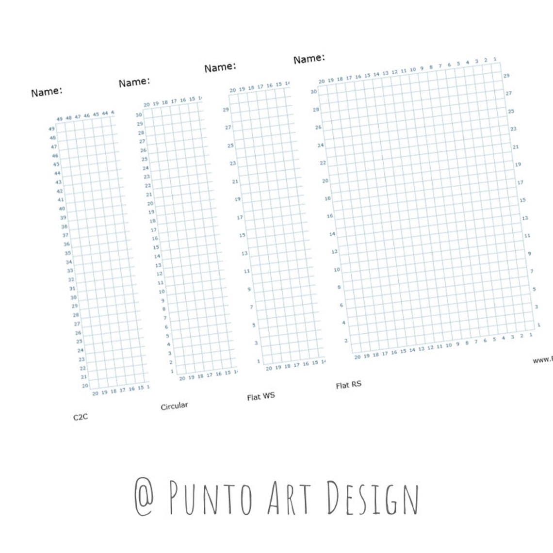 C2C Pattern Design Graph Paper Printable Grid Paper for Knitting and ...