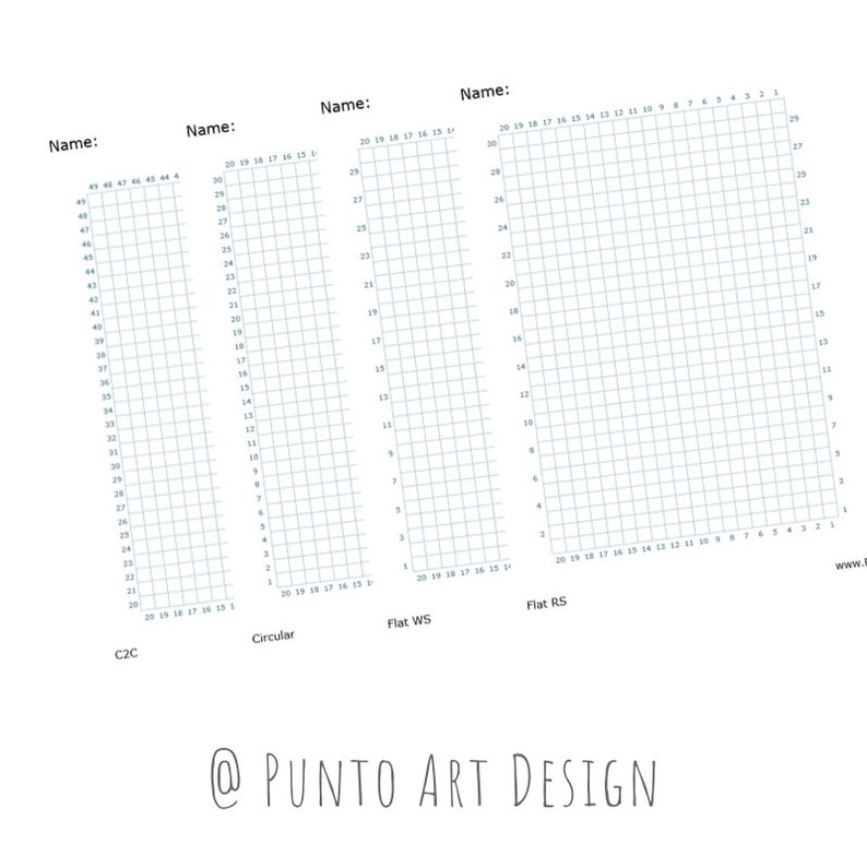 C2C Pattern Design Graph Paper Printable Grid Paper for Knitting and ...