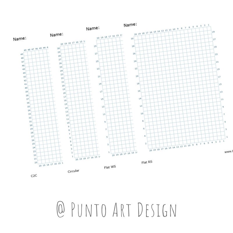 C2C Pattern Design Graph Paper Printable Grid Paper for Knitting and ...