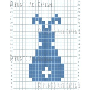 GRID PATTERN 24 CHARTS Bunny Design Mosaic Crochet Pattern C2C Graphgan ...