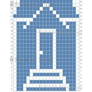 GRID PATTERN 24 CHARTS House Design Mosaic Crochet Pattern C2C Graphgan ...