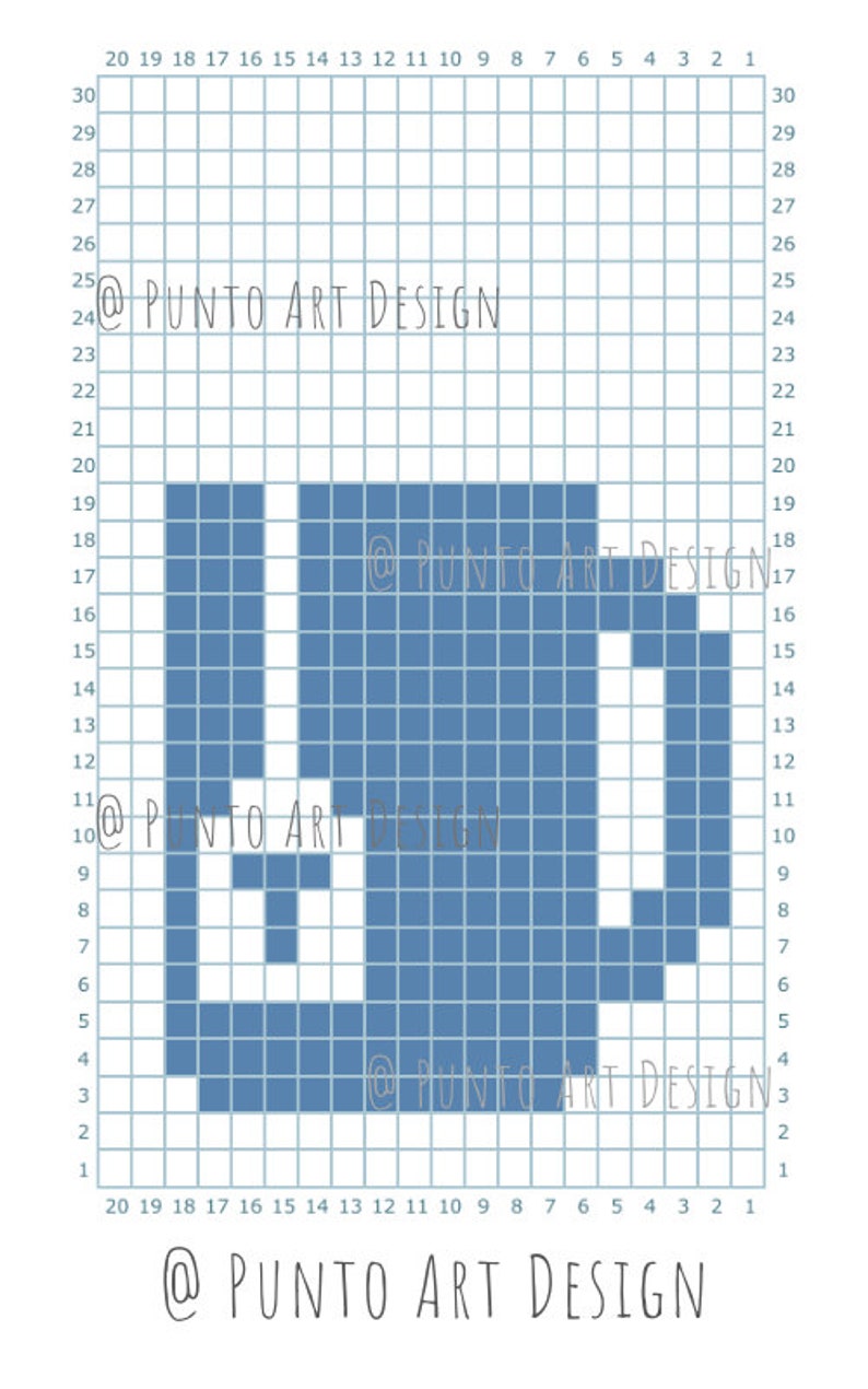 Mug Grid Pattern: 32 Crochet & Knitting Charts (digital Download) - Etsy
