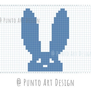 GRID PATTERN 28 CHARTS Easter Bunny Rabbit Design Mosaic Crochet ...