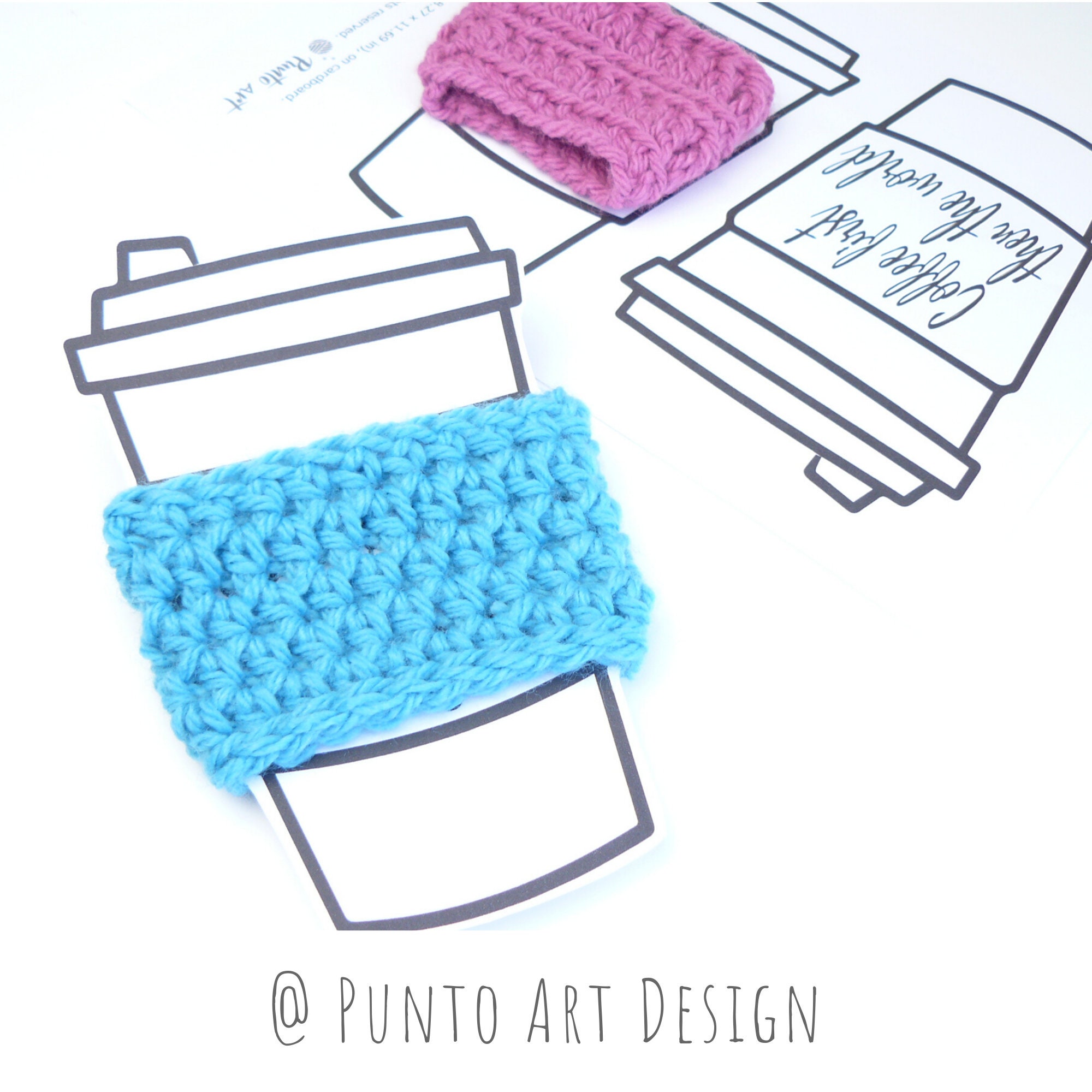 Printable Coffee Cup Sleeve Display Cardboard / Template / Hot Coffee ...