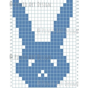 GRID PATTERN 24 CHARTS Bunny Design Mosaic Crochet Pattern C2C Graphgan ...
