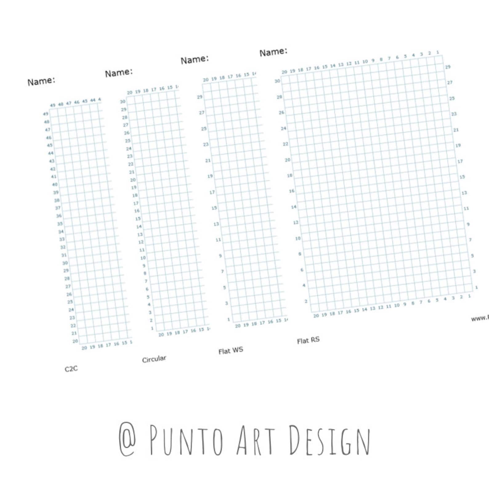 GRID PATTERN 24 CHARTS Bunny Design Mosaic Crochet Pattern C2C Graphgan ...
