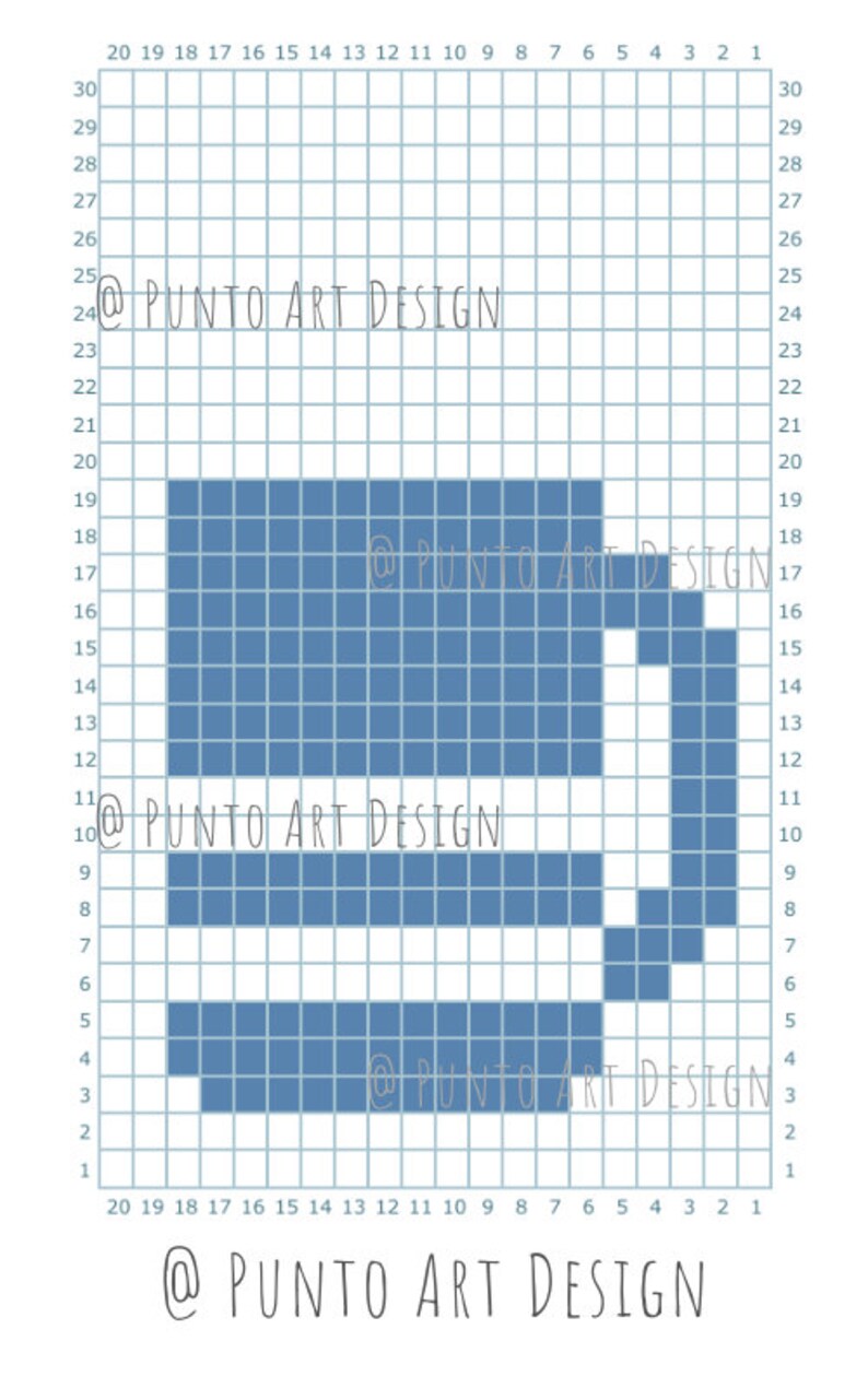 Mug Grid Pattern: 32 Crochet & Knitting Charts (digital Download) - Etsy