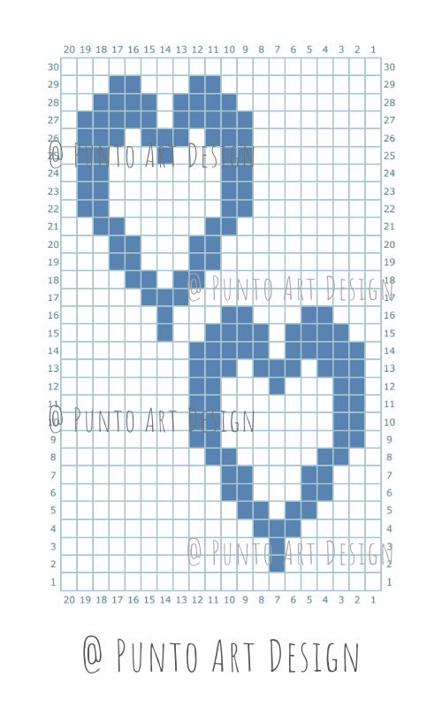 Heart Mosaic Crochet Pattern: 24 C2C Graphgan Charts (PDF Pattern) - Etsy