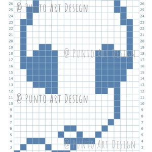 GRID PATTERN 24 CHARTS Headphones Set Design Mosaic Crochet Pattern C2C ...