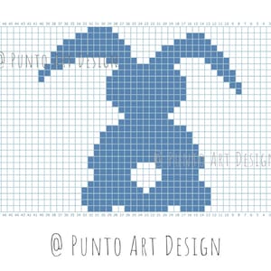 GRID PATTERN 28 CHARTS Easter Bunny Rabbit Design Mosaic Crochet ...