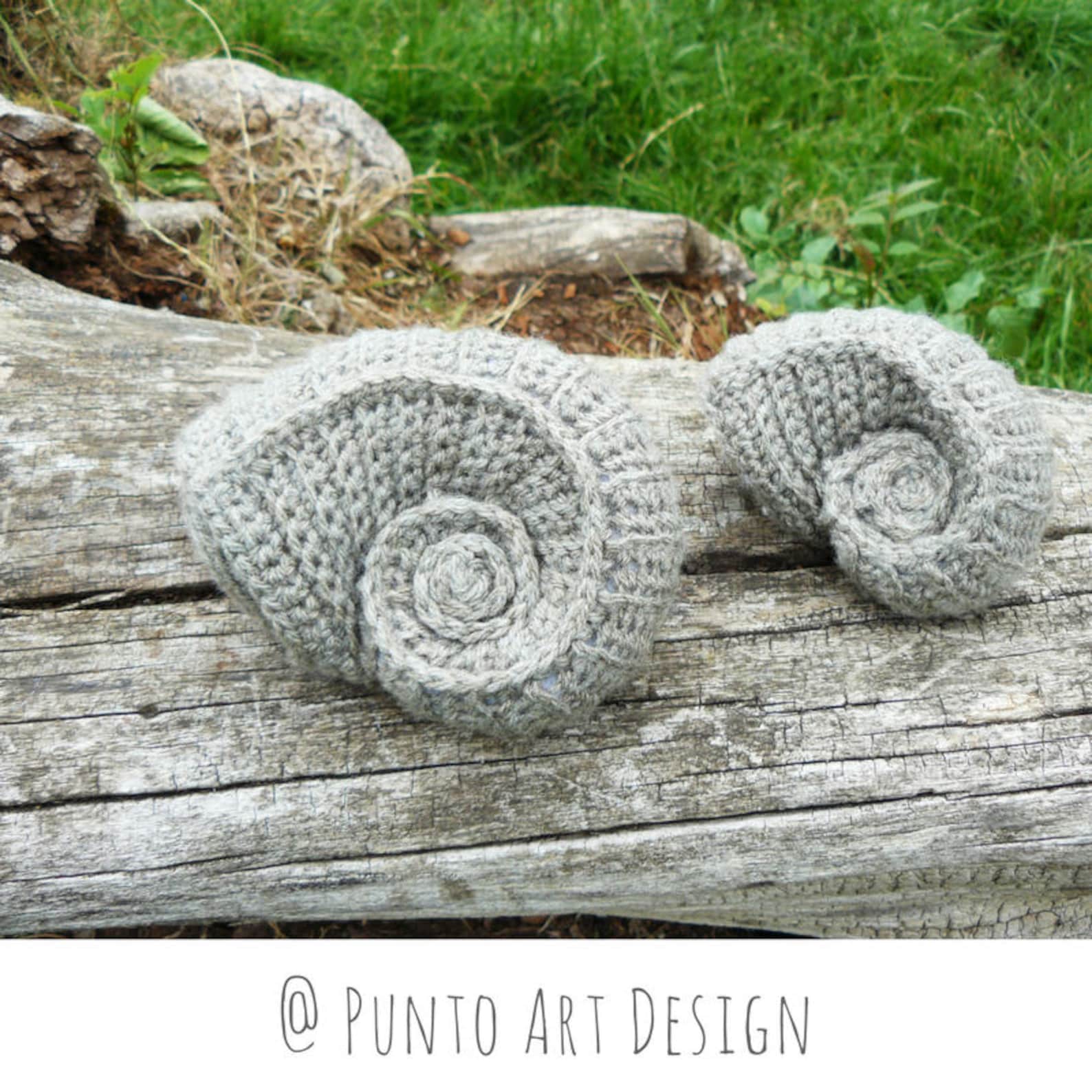 Crochet Ammonite fossil Paleo Crochet Pattern Sea Shell | Etsy