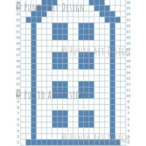 House Crochet Grid Charts – 24 Printable Mosaic & C2C Graphs (charts ...