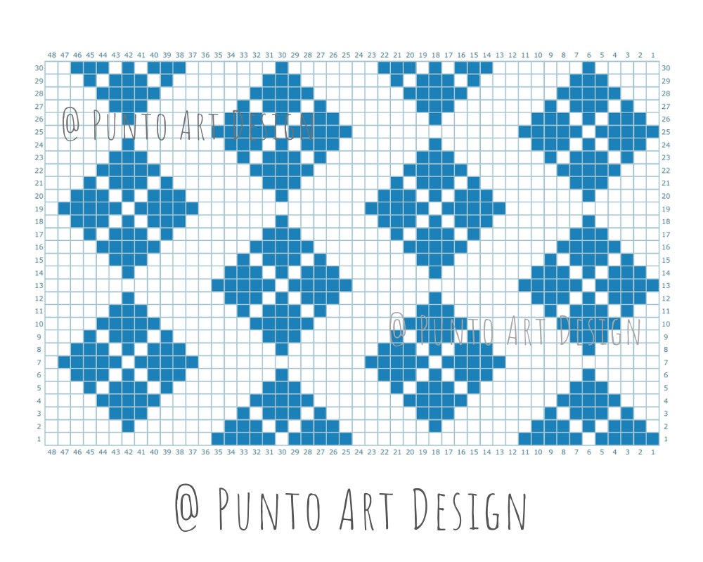 GRID PATTERN 40 CHARTS Diamonds Design Mosaic Crochet Pattern C2C ...