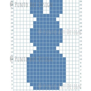 GRID PATTERN 24 CHARTS Bunny Design Mosaic Crochet Pattern C2C Graphgan ...