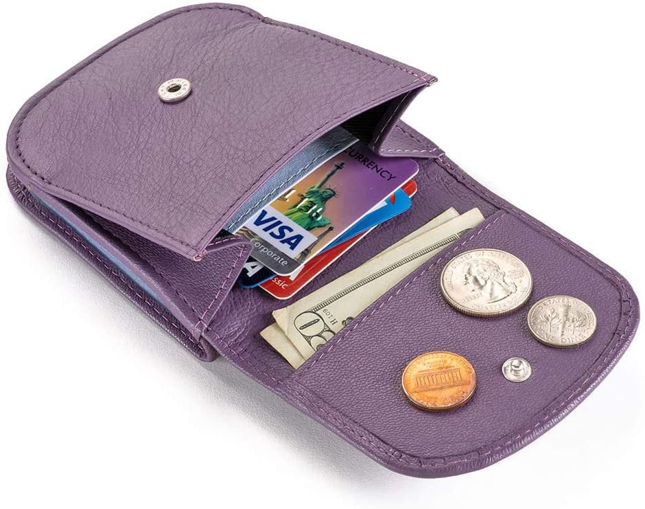 Taxi Wallet Leather, Purple A Simple, Compact, Front Pocket, Folding ...