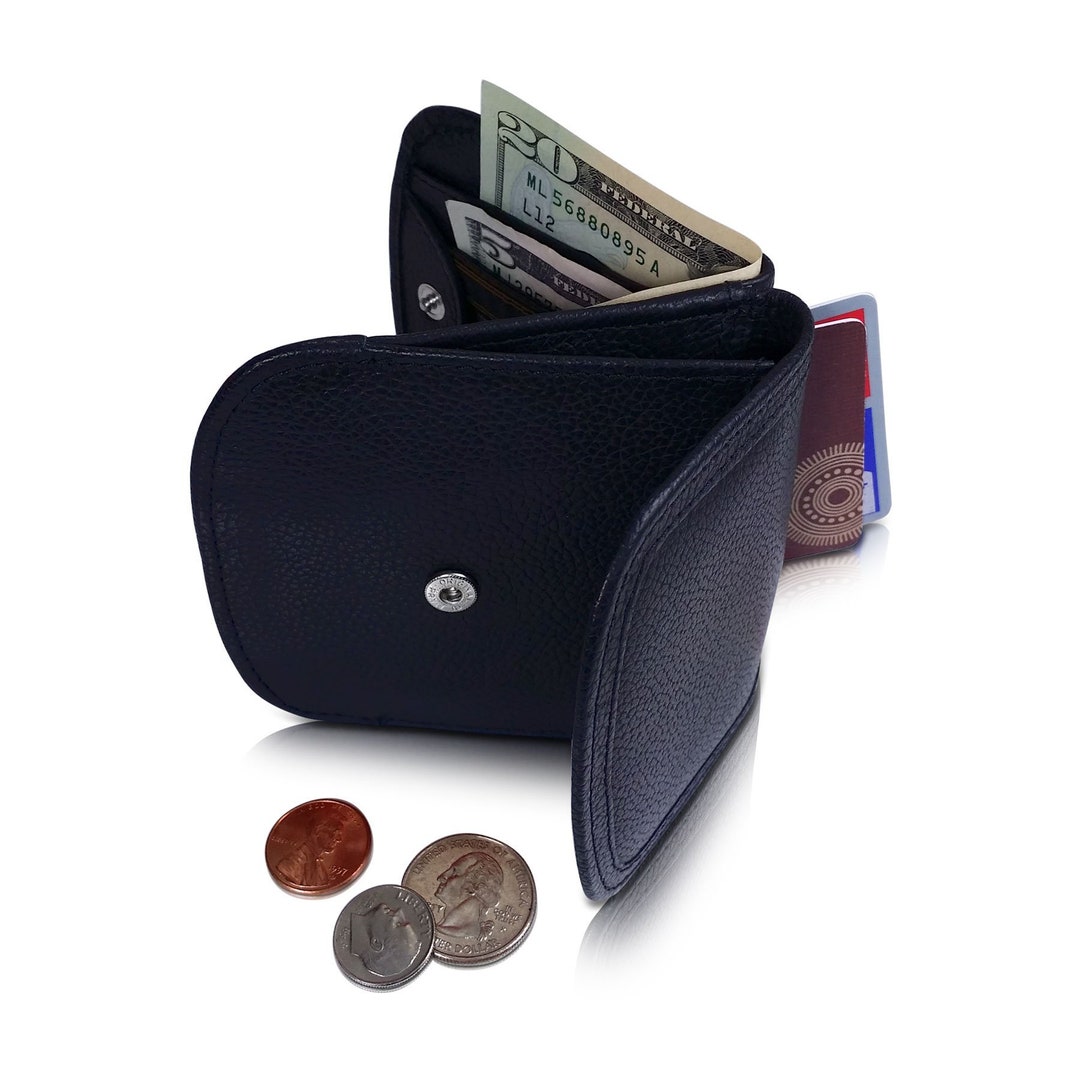 Taxi Wallet Leather, Black A Simple, Compact, Front Pocket, Folding ...