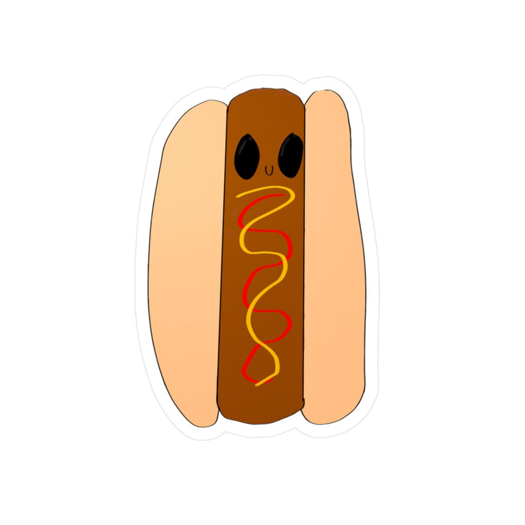 Whimsical Hot Dog Kiss-cut Vinyl Decal: Fun Food Lover Gift for Kitchen ...