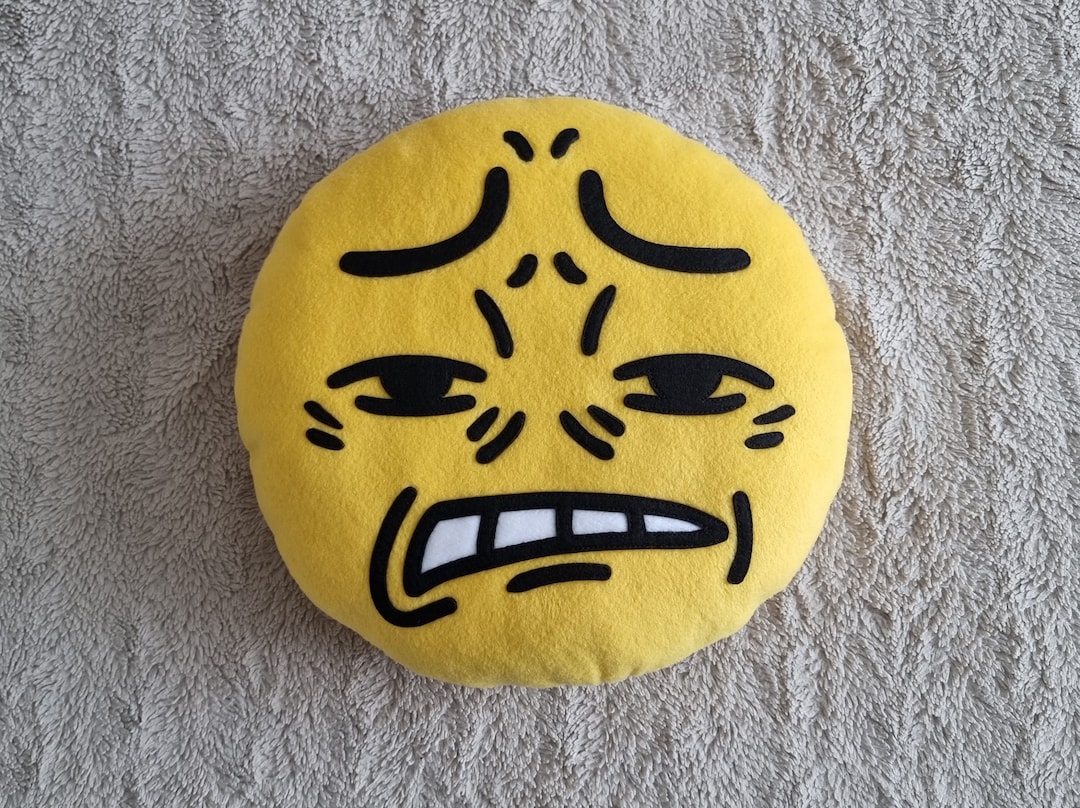 Cringe Emoji Pillow Discord Emoji - Etsy