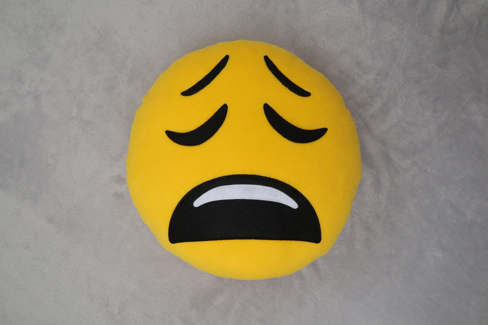 Weary Face Emoji Pillow Distraught Face Wailing Emoji Cushion - Etsy