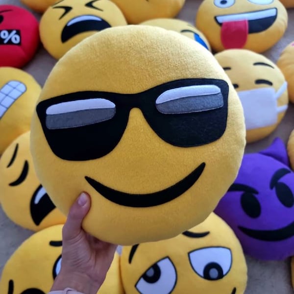 Emoji Smile Pillow - Etsy