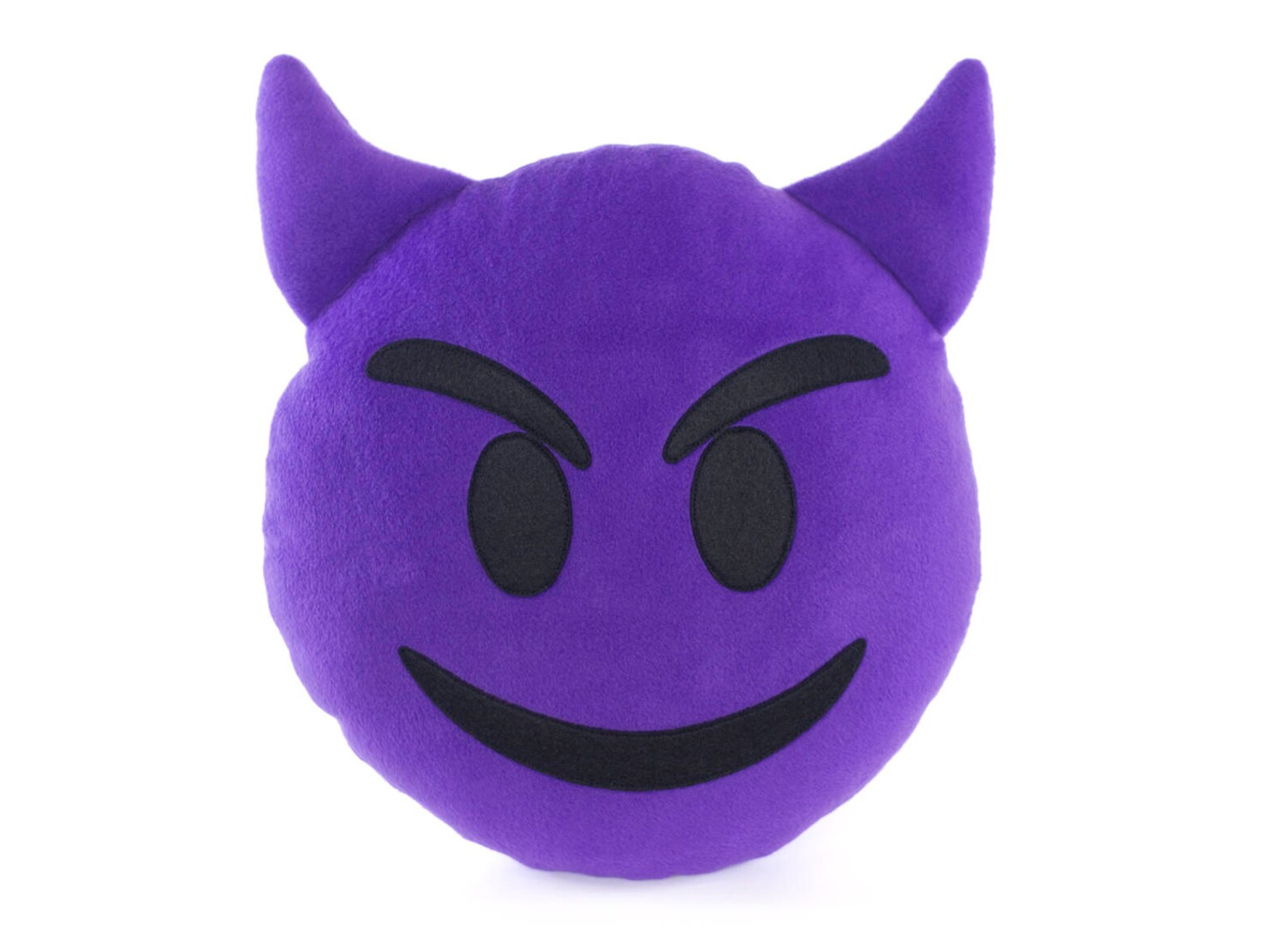 Purple Devil Emoji Face Pillow Imp Face Emoji Plushie | Etsy