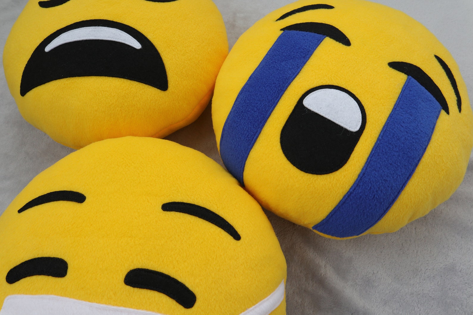 Loudly Crying Emoji Pillow Bawling Face Sad Tears Plush Emoji Sobbing ...
