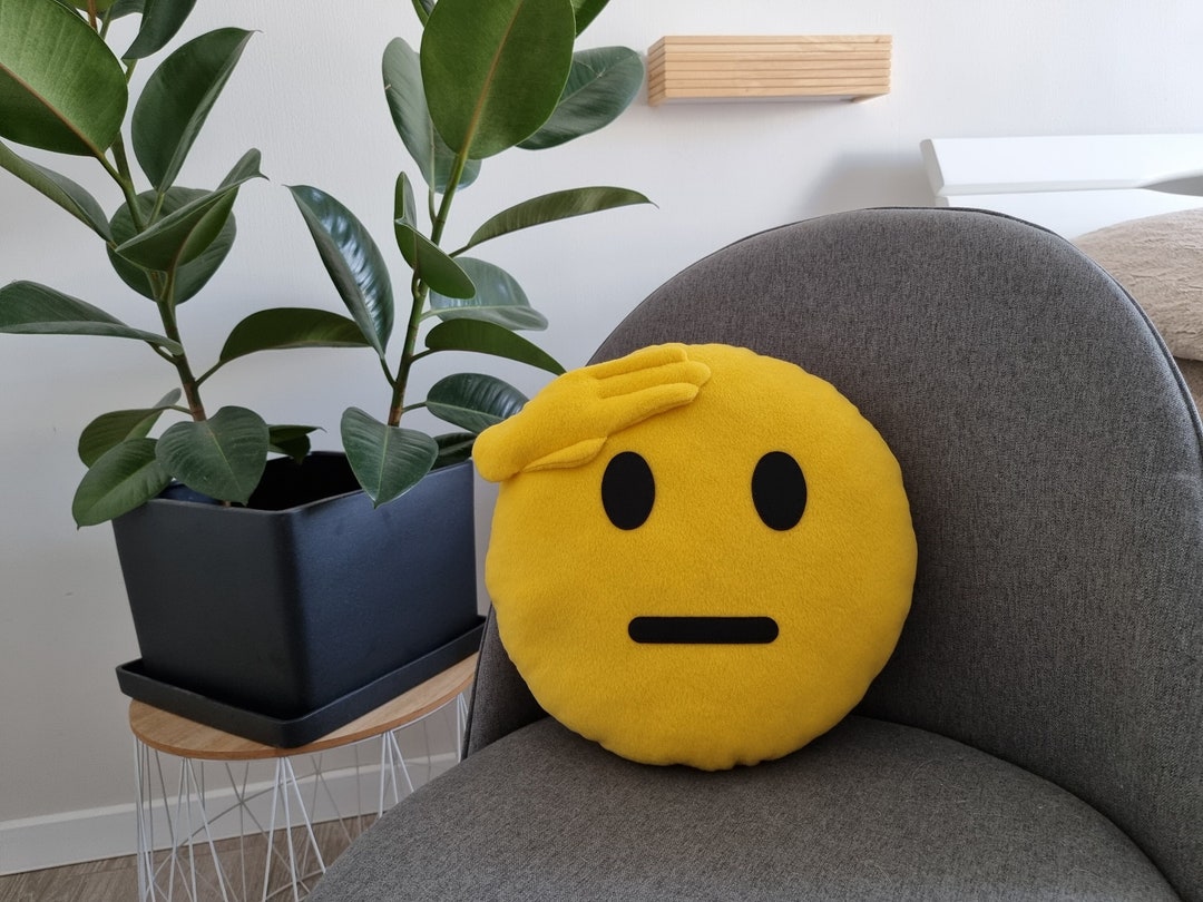 Saluting Face Emoji Pillow - Etsy