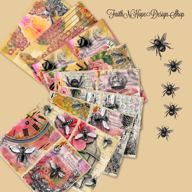 Digital Collage Journaling Journal Cards Journaling Kit - Etsy