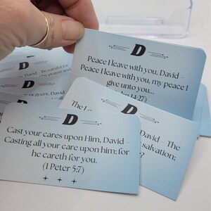 Inspirational Uplifting Personalized Scripture Card Set Monogram Daily ...