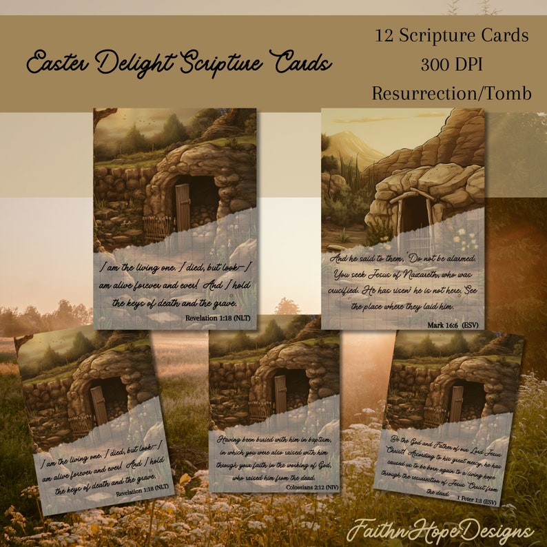 Resurrection, Faith Journaling, Journal Cards, Prayer Cards, Scripture ...