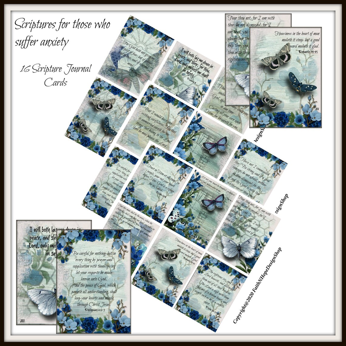 Printable, Scripture Cards, Faith Journaling, Junk Journal Supplies ...