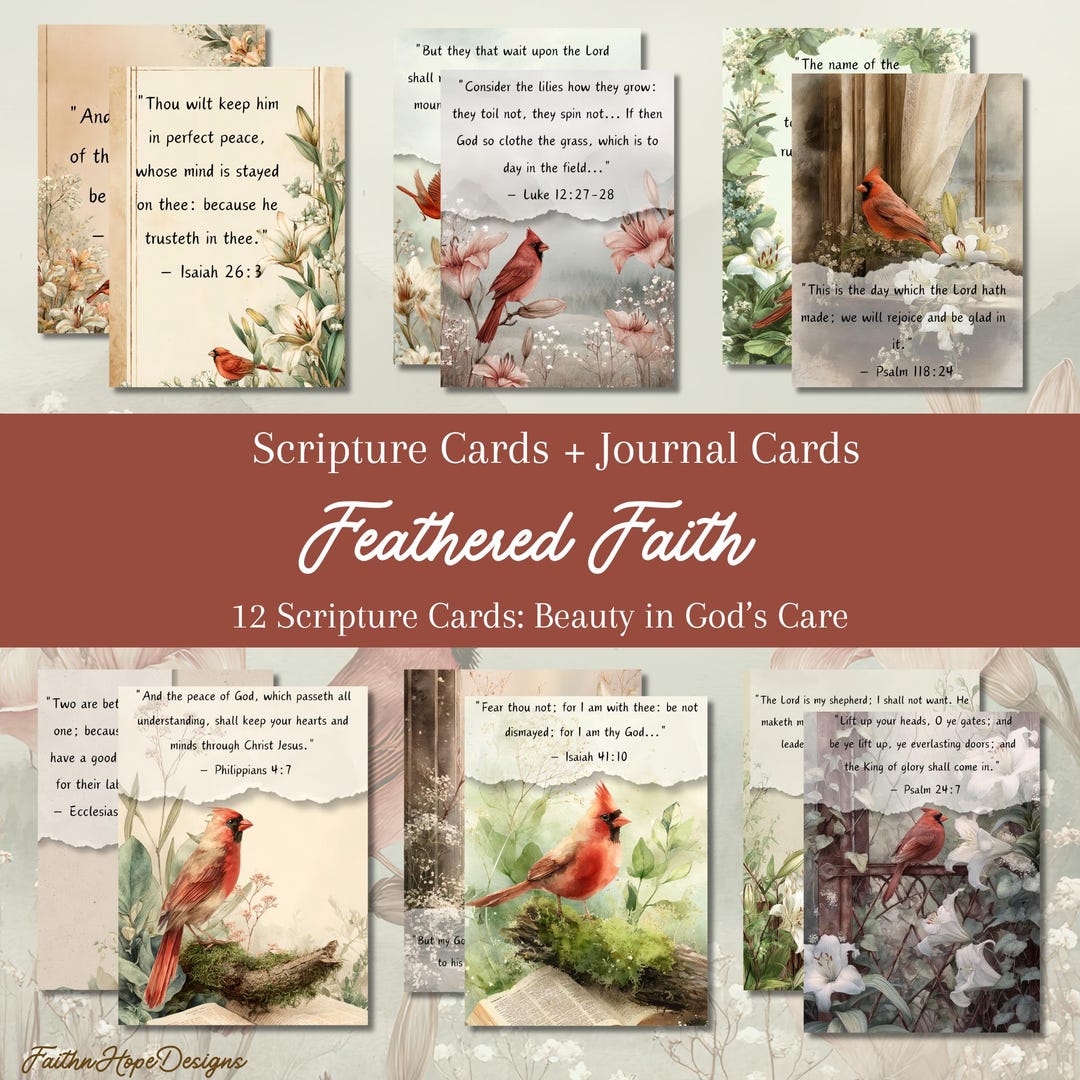 Gods Card Scripture Cards Download Bible Verses Journal Cards, Elegance ...