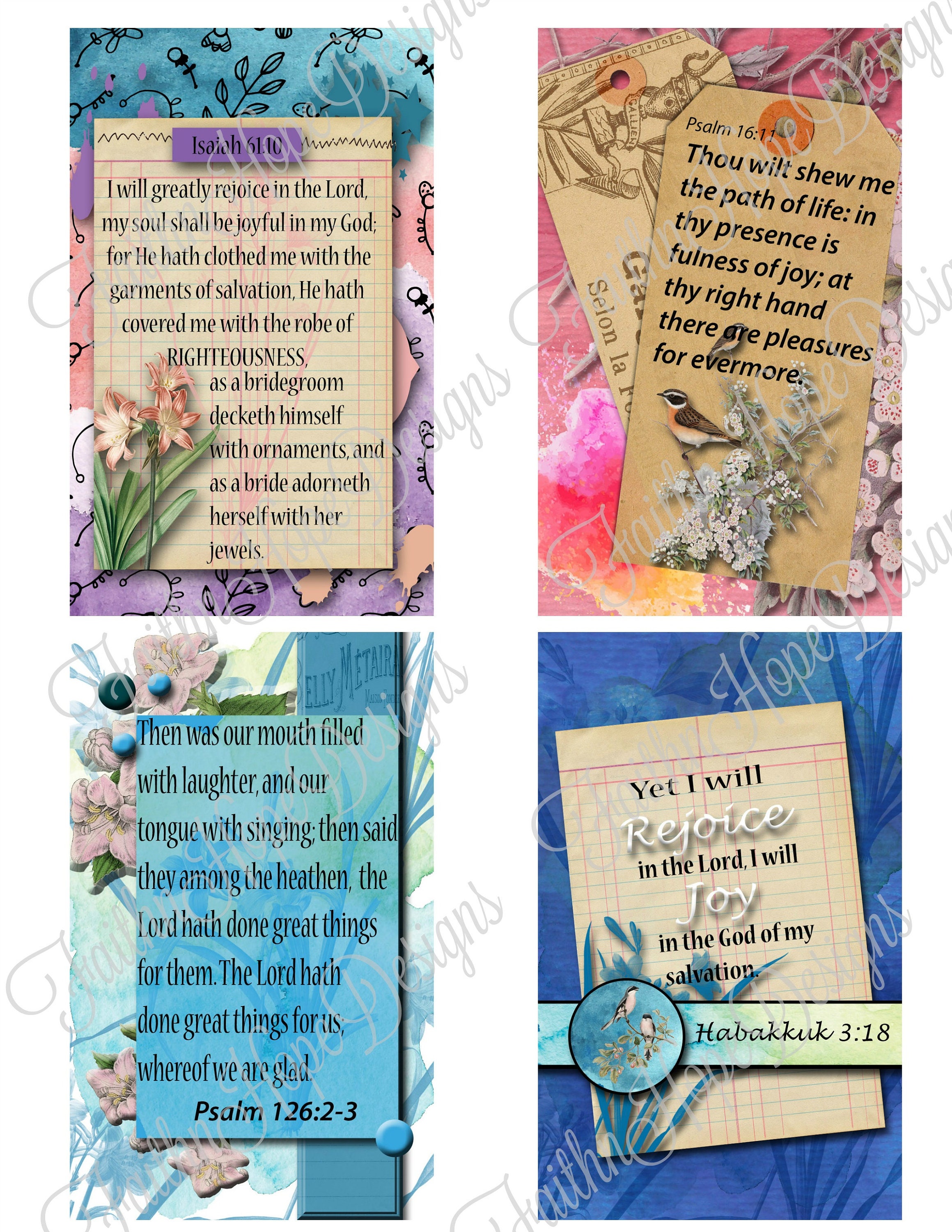 Faith Journaling, Journal Cards, Scripture Cards, Joy, Happiness, Bible ...