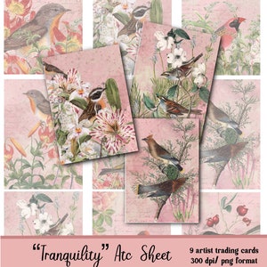 Printable ATC Collage Sheet Labels Tags Scrapbooking Journal - Etsy