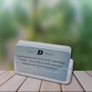 Inspirational Uplifting Personalized Scripture Card Set Monogram Daily ...