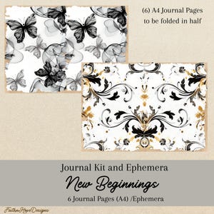 New Beginnings, Printable Journal Kit, Printable Ephemera, A4 Journal ...