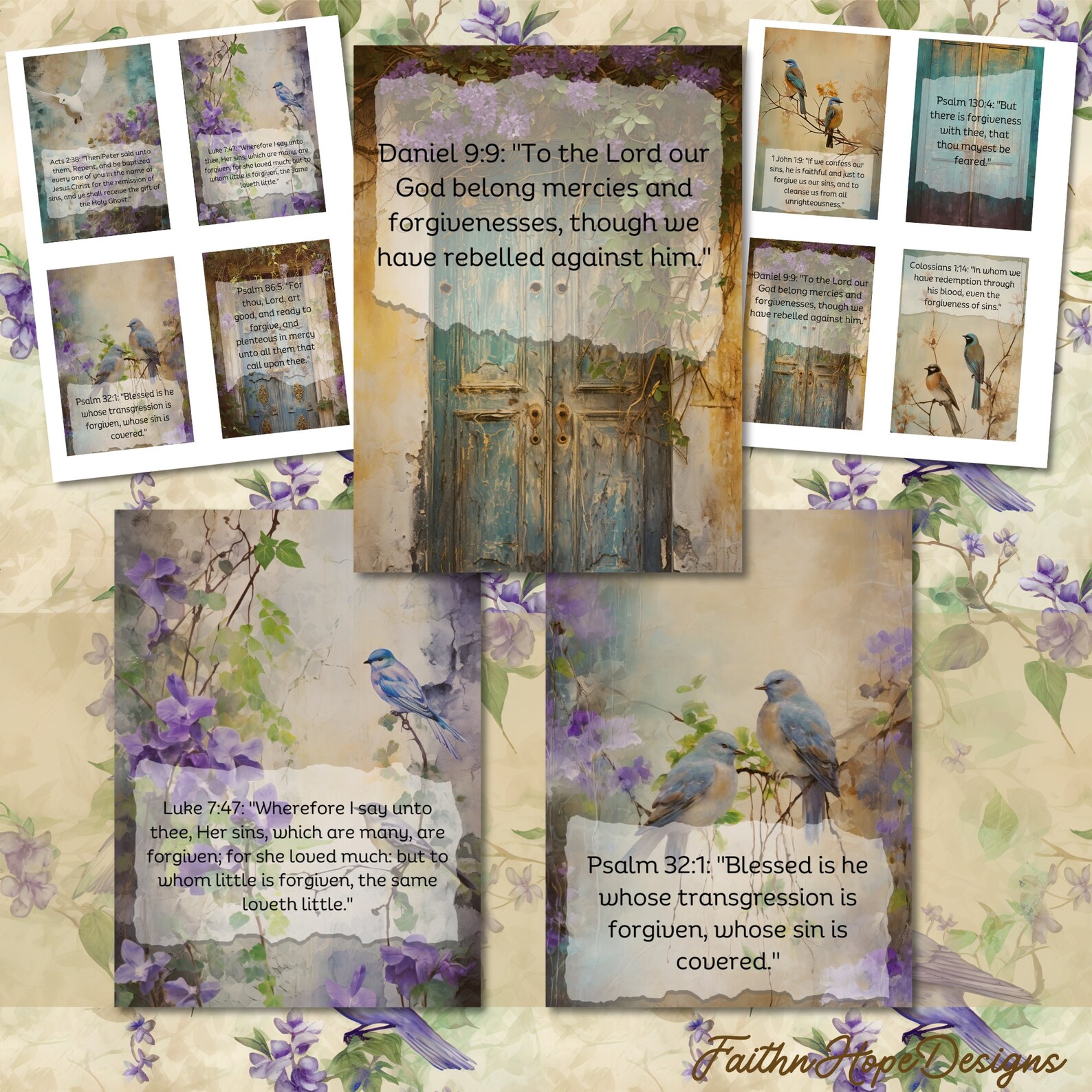 Forgiveness, Faith Journaling, Journal Cards, Prayer Cards, Scripture ...