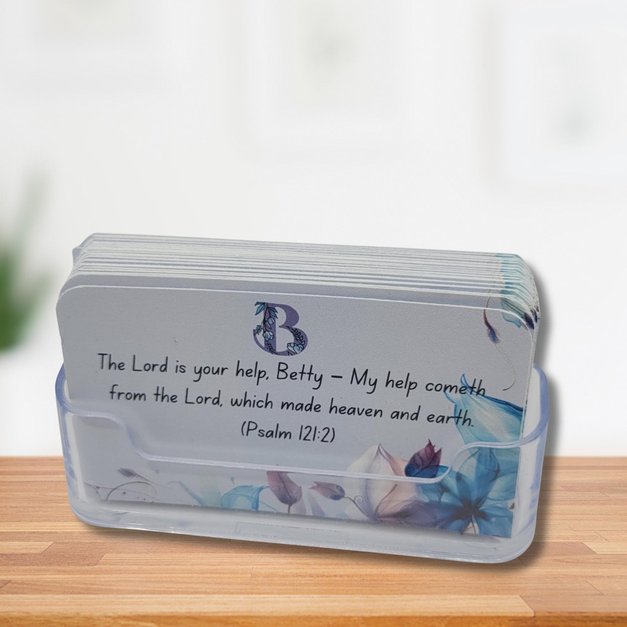 Inspirational Uplifting Personalized Scripture Card Set Monogram Daily ...