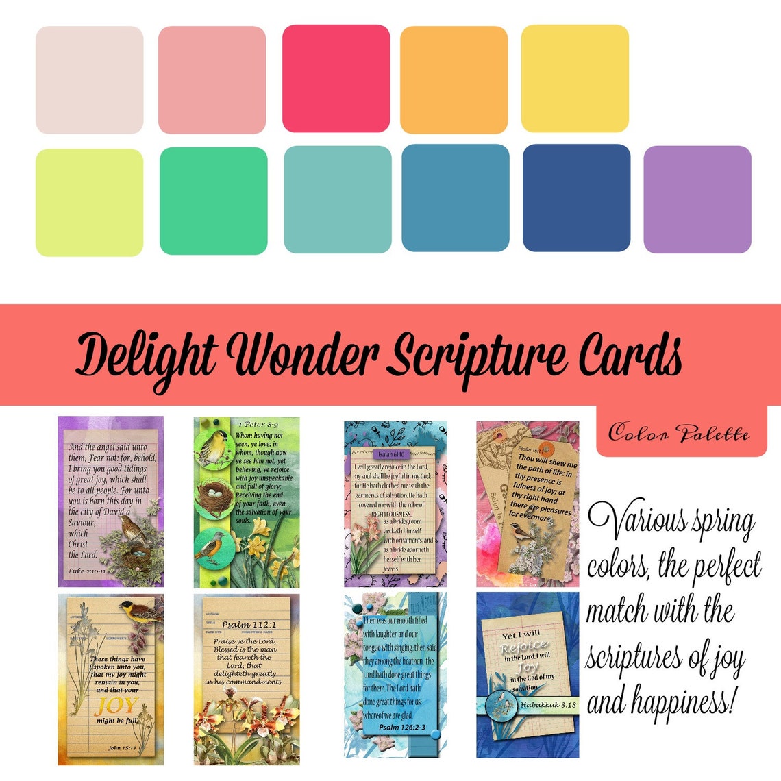 Faith Journaling, Journal Cards, Scripture Cards, Joy, Happiness, Bible ...