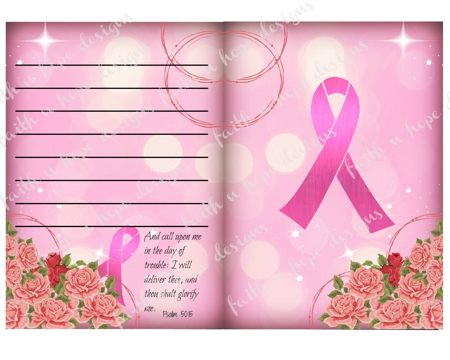 Breast Cancer Awareness-junk Journal-printable-instant Download ...