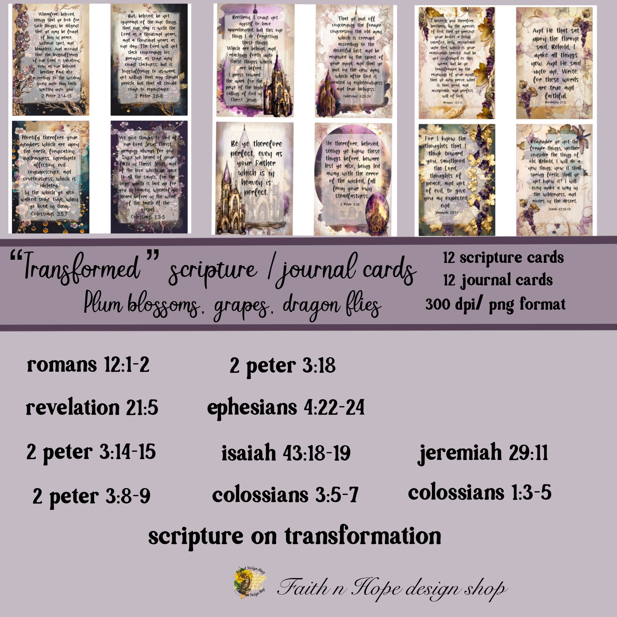 Faith Journaling, Journal Cards, Prayer Cards, Scripture Cards, Bible ...
