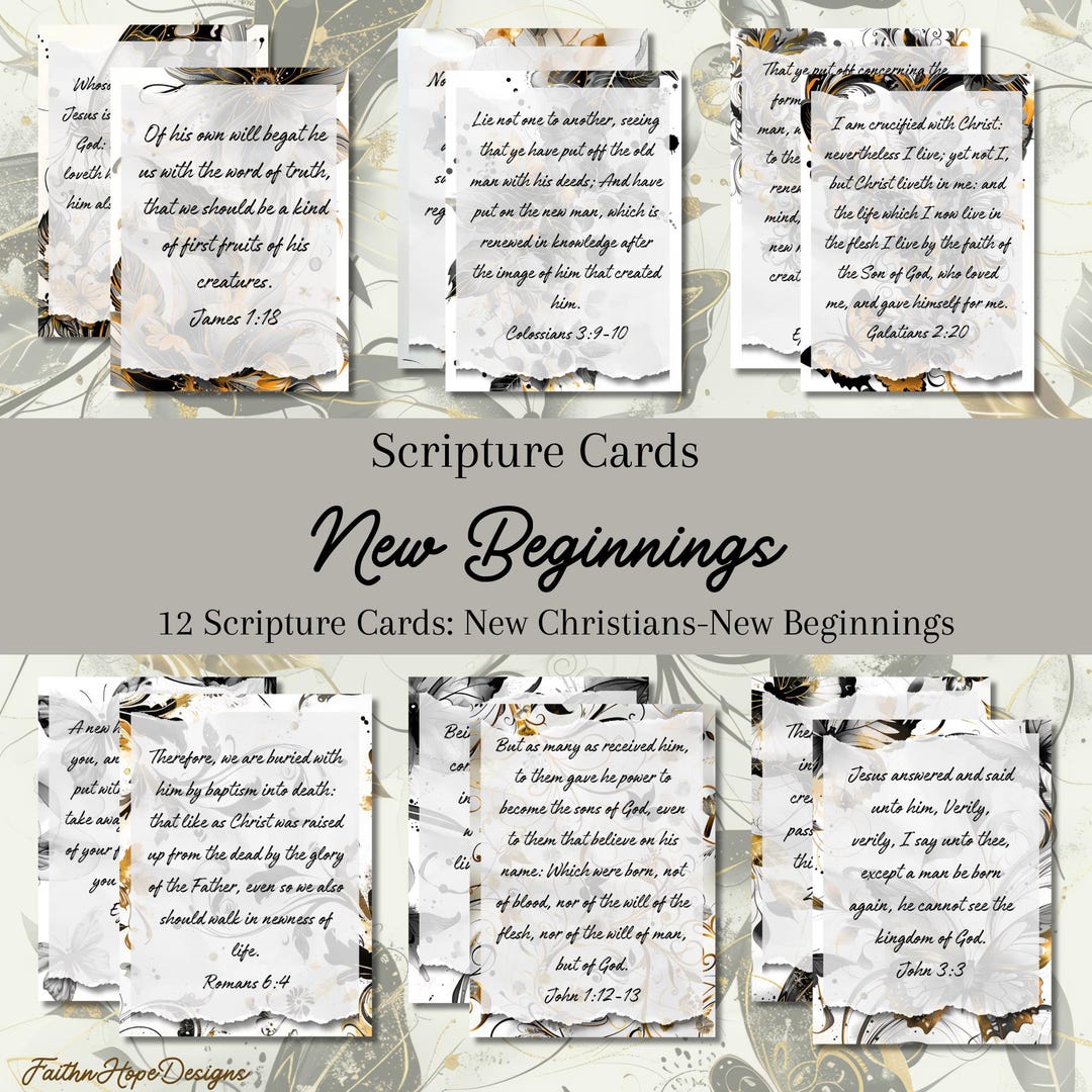 New Beginnings, New Christian Gifts, Born Again, Christian Scripture ...