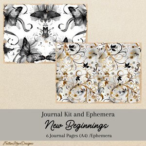 New Beginnings, Printable Journal Kit, Printable Ephemera, A4 Journal ...