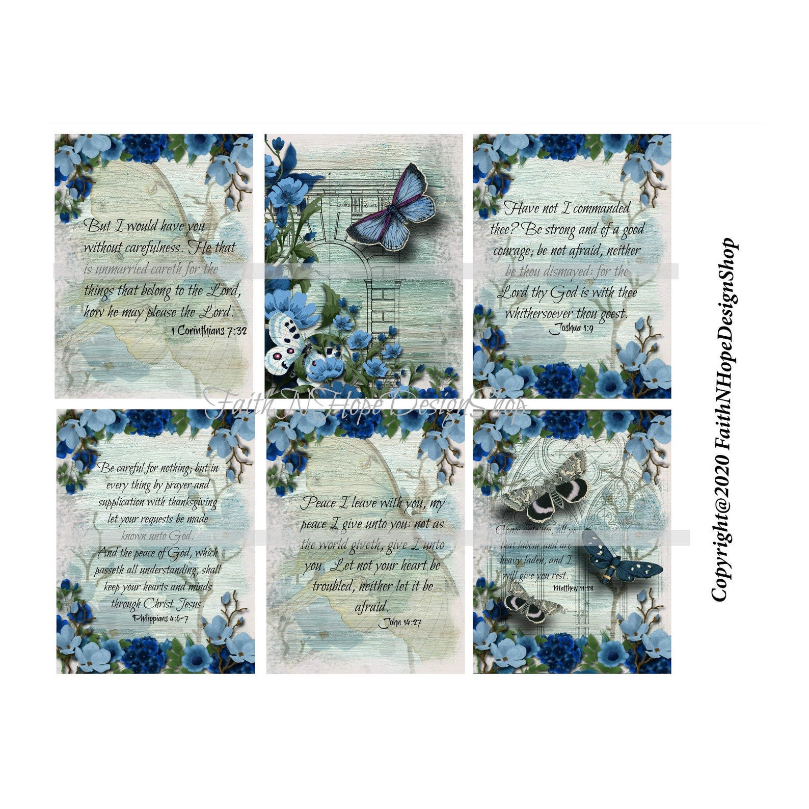 Printable, Scripture Cards, Faith Journaling, Junk Journal Supplies ...