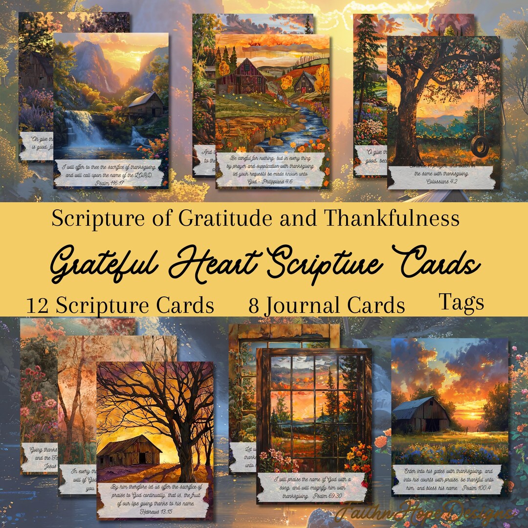 Gratitude, Trust Faith Journaling, Journal Card, Prayer Cards ...