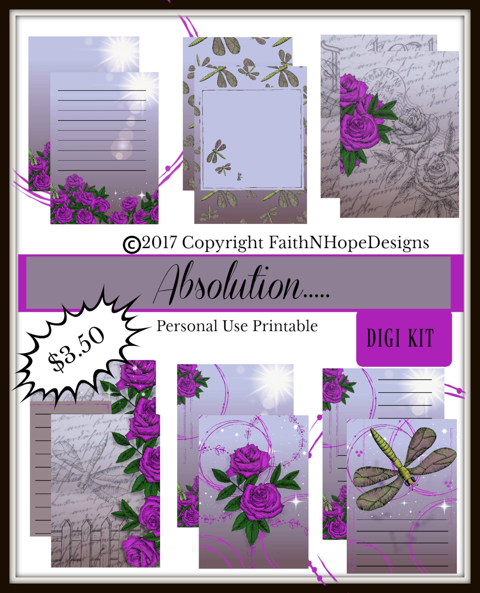 Absolution-prayer Journal Journal Supplies Printable Junk - Etsy