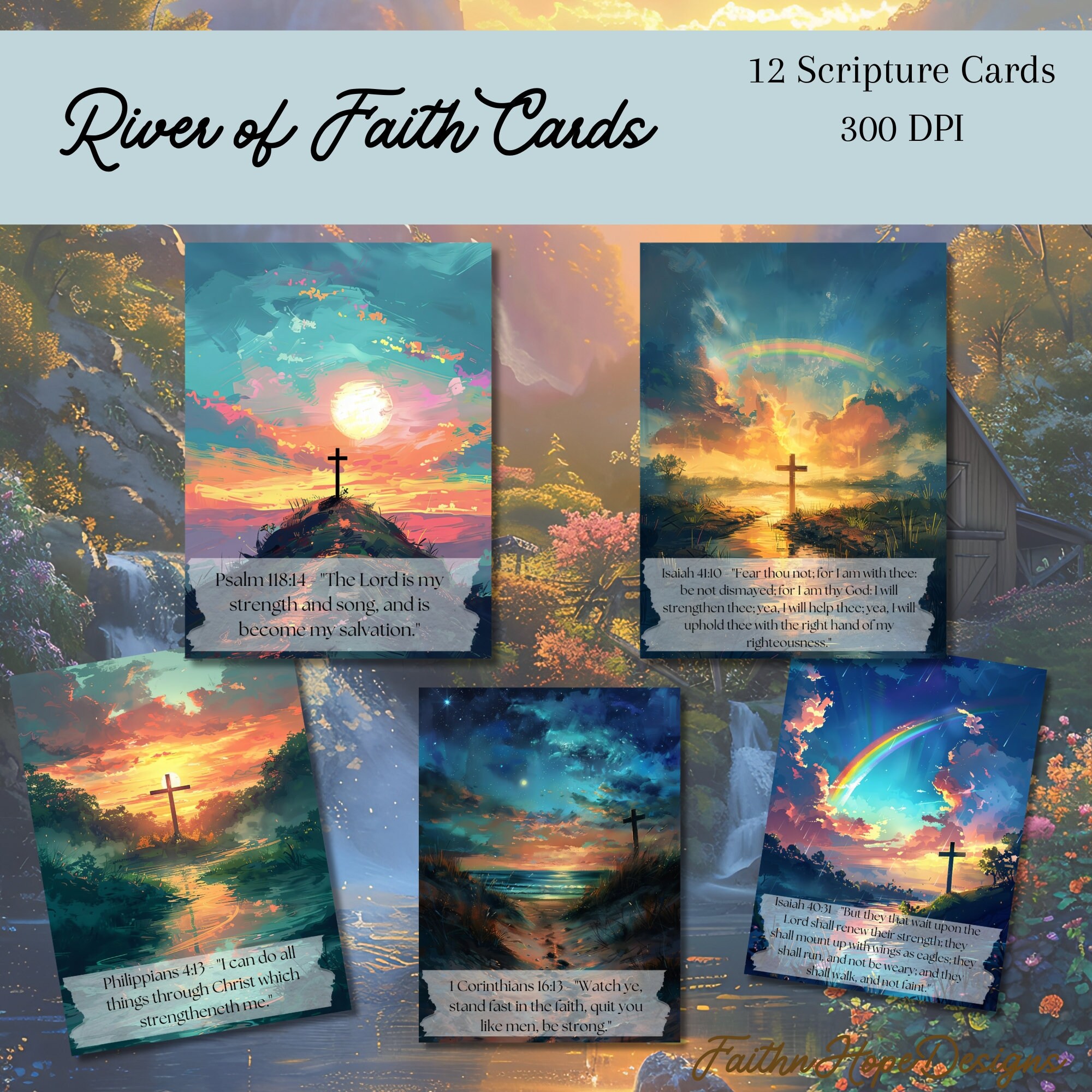 Strength, Courage, Faith Journaling, Journal Card, Prayer Card ...