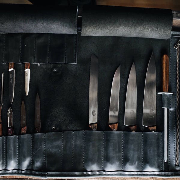 Leather Knife Roll - Etsy