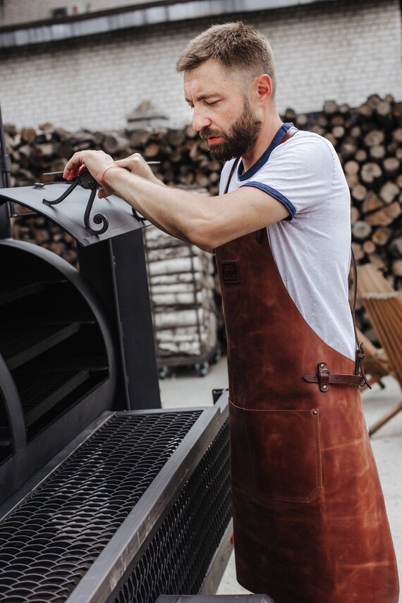 Grilling Apron Welding Apron Barista Apron Leather Apron for | Etsy