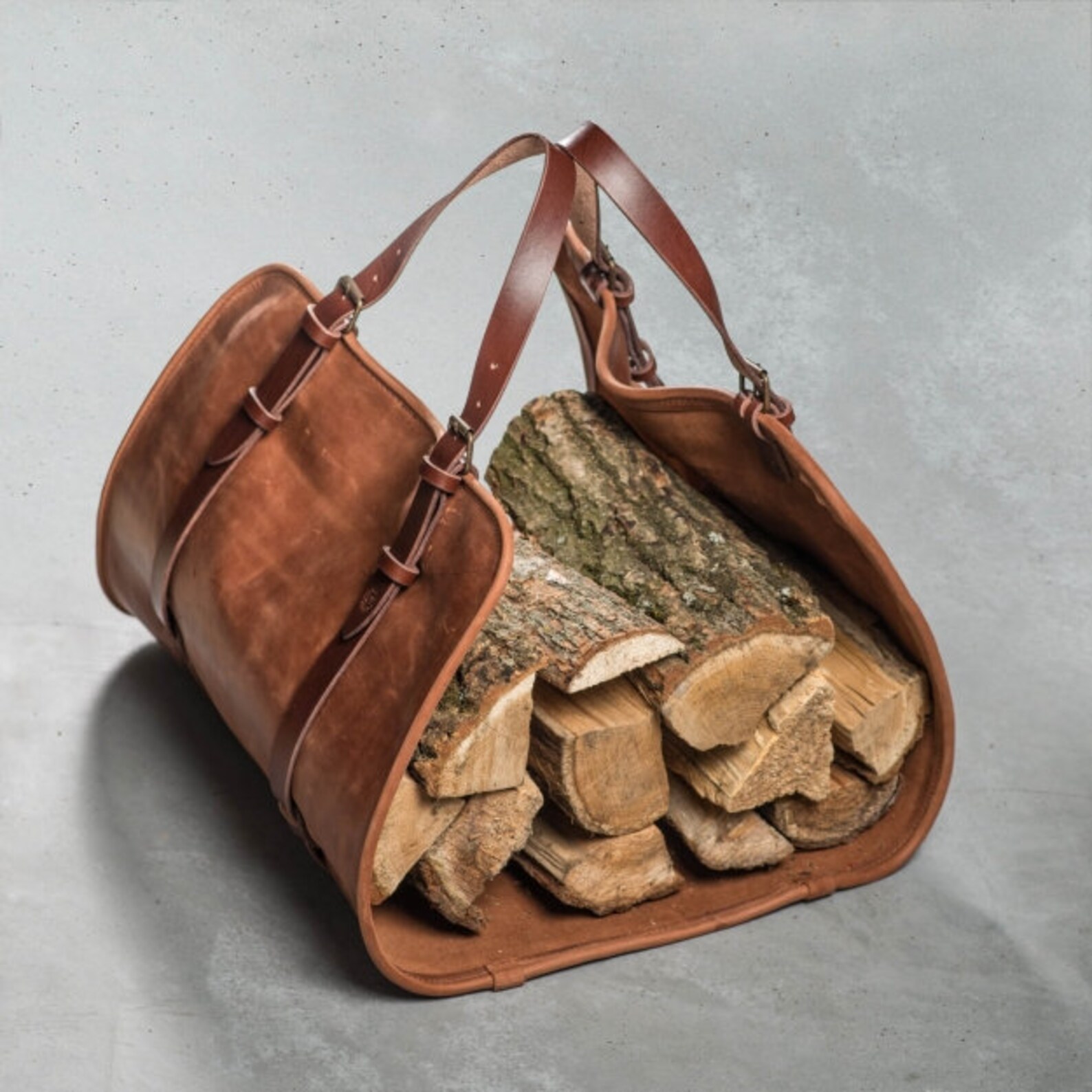 Firewood Storage Leather Firewood Carrier Campfire Tote Bag - Etsy
